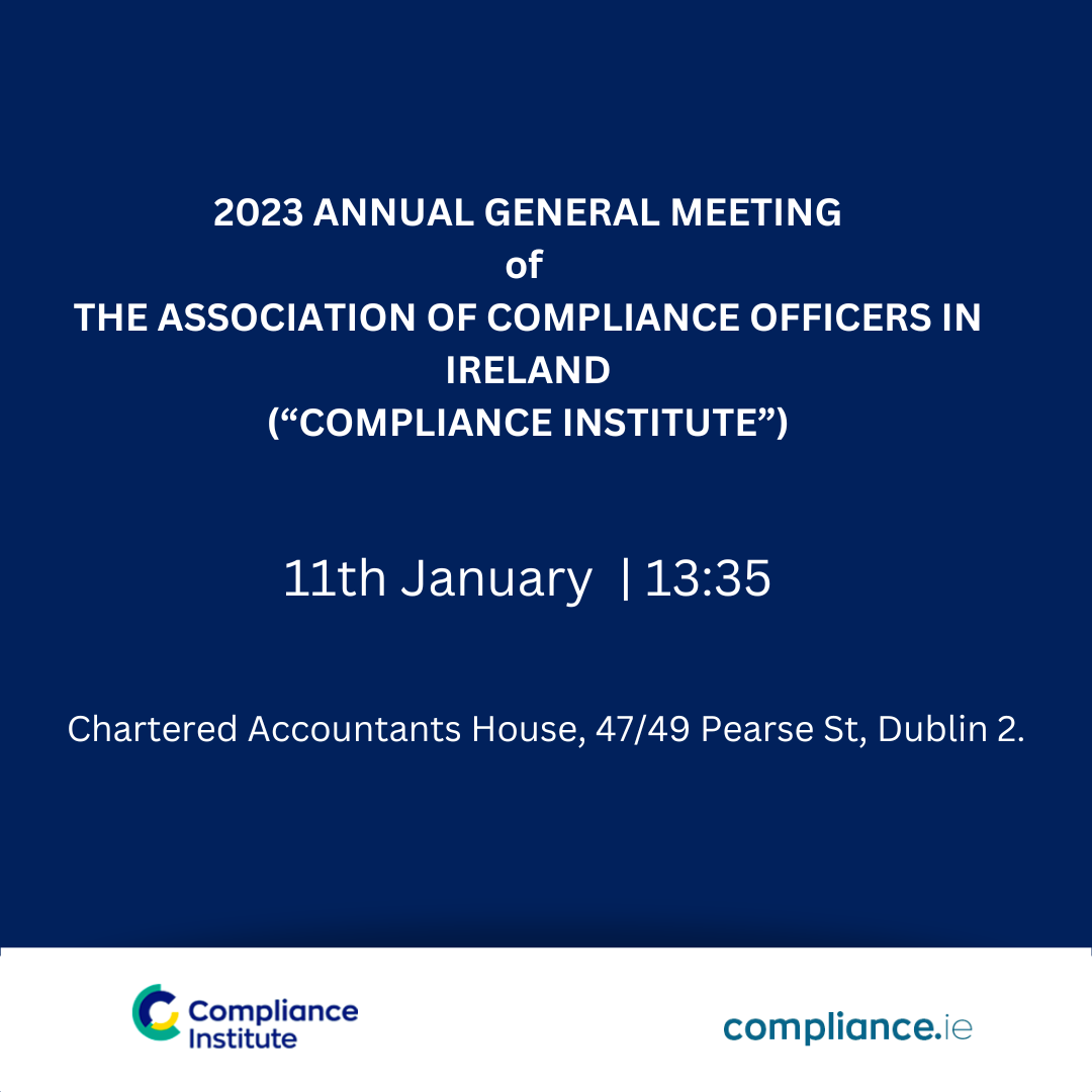 2023 Annual General Meeting of the Association of Compliance Officers ...